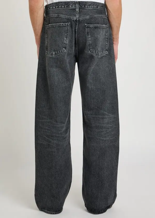 AGOLDE Afton Relaxed Straight-leg Jeans - Dark Grey