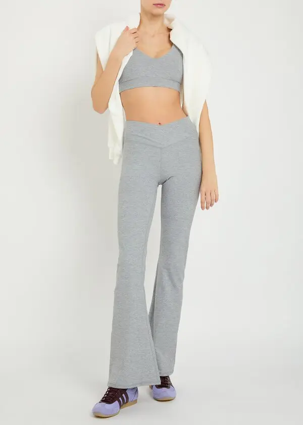 Vuori Elevation Rhythm Flare Stretch-jersey Legging - Grey