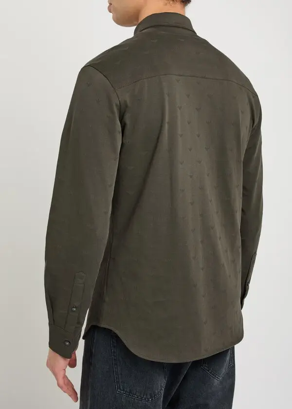 Emporio Armani Logo-intarsia Cotton Shirt