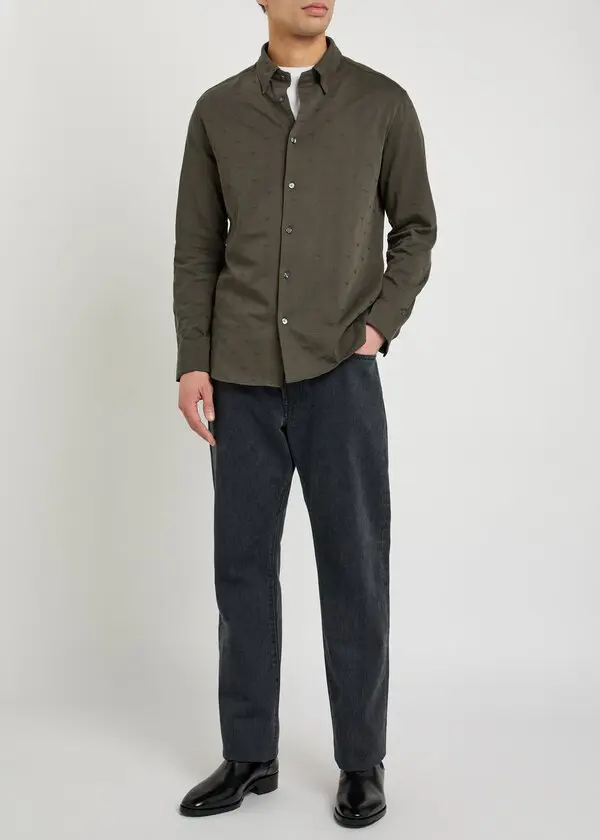 Emporio Armani Logo-intarsia Cotton Shirt