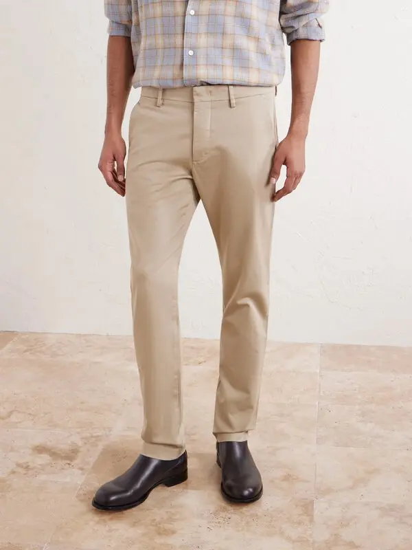 Nn07 Theo 1420 Tapered Organic Cotton-blend Twill Chinos - Neutrals