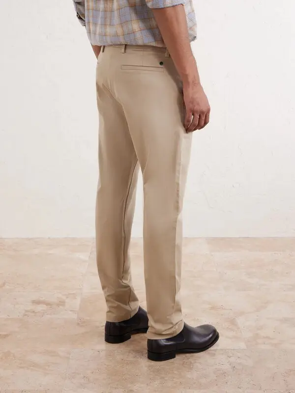 Nn07 Theo 1420 Tapered Organic Cotton-blend Twill Chinos - Neutrals