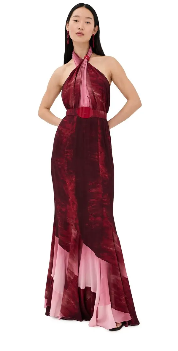 Silvia Tcherassi Raisa Maxi Dress - Degraded Red