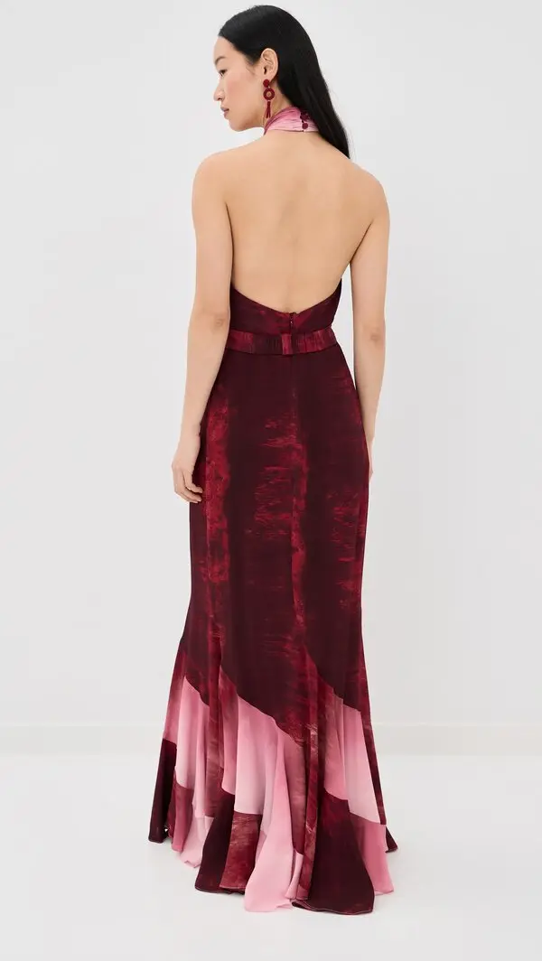 Silvia Tcherassi Raisa Maxi Dress - Degraded Red