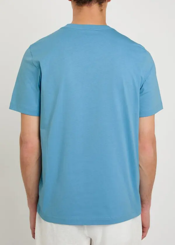 Paul Smith Appliquéd Cotton T-shirt - Blue