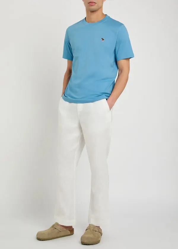 Paul Smith Appliquéd Cotton T-shirt - Blue