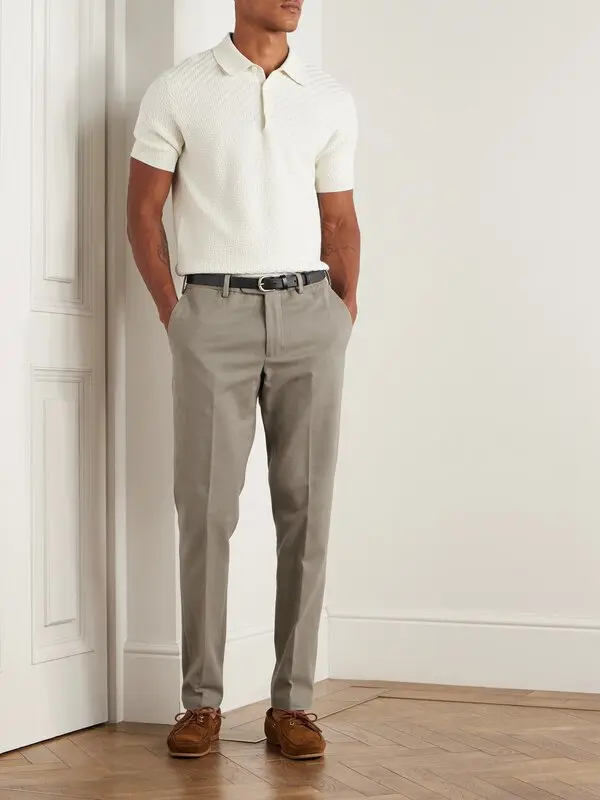 Thom Sweeney Straight-leg Cotton-twill Trousers
