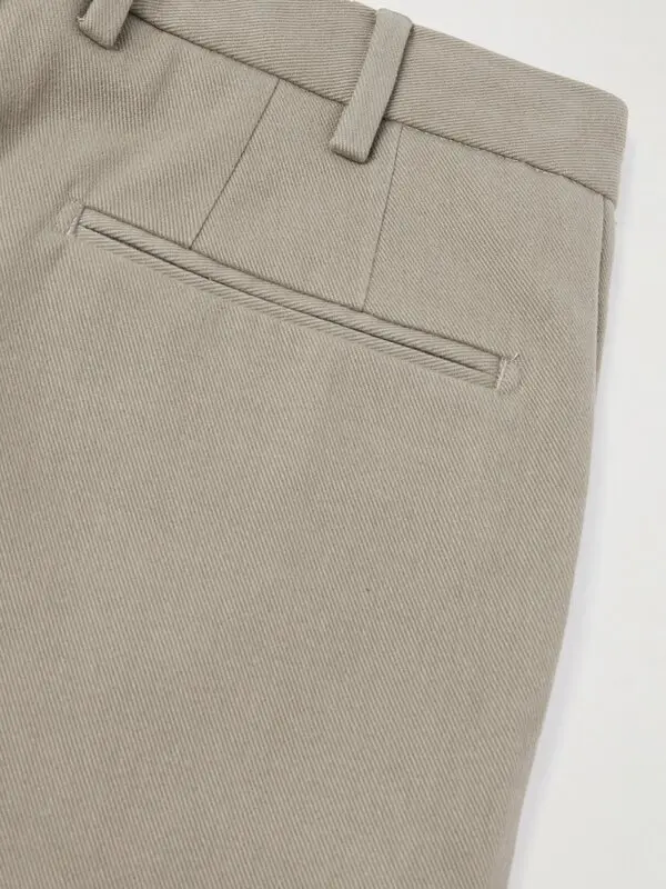 Thom Sweeney Straight-leg Cotton-twill Trousers