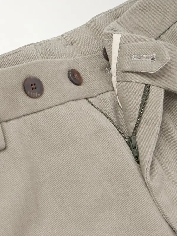 Thom Sweeney Straight-leg Cotton-twill Trousers