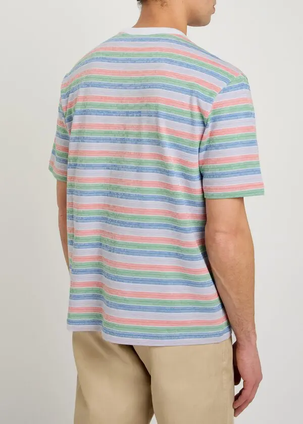 Paul Smith Striped Stretch-cotton T-shirt - Multicoloured 1