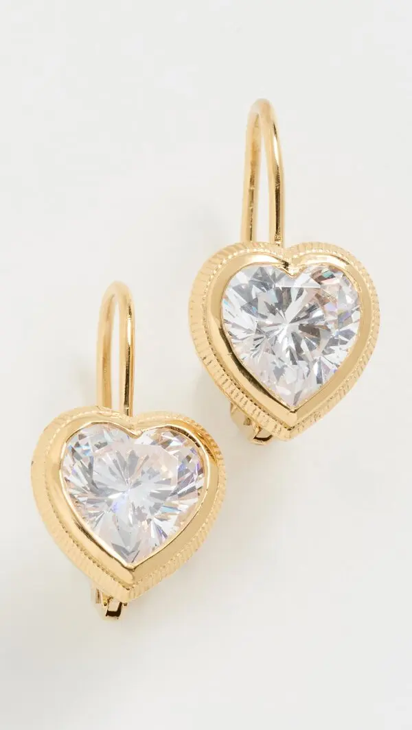HART Bezel Heart Earrings