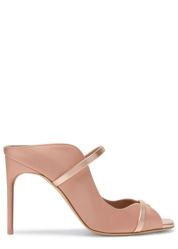 MALONE SOULIERS Noah 90 Satin Heeled Sandals - Nude