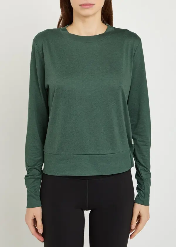 Vuori Daydream Crew-neck Stretch-jersey Top - Green