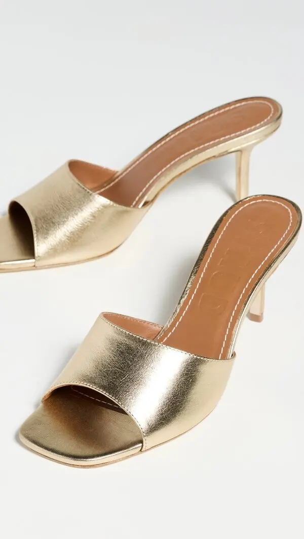 Staud Bea Mules - Gold