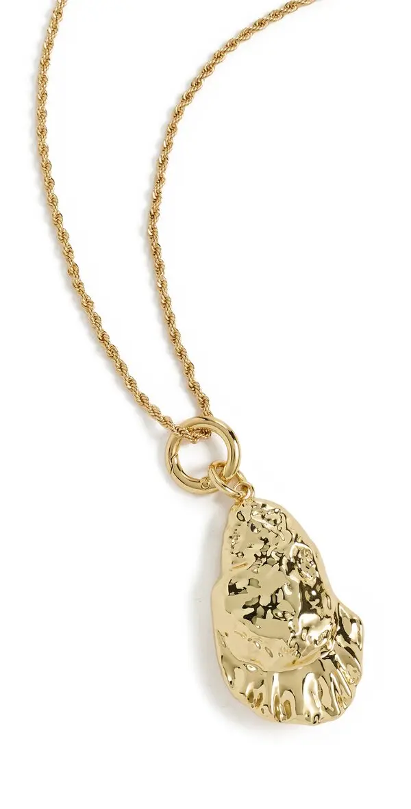 KENNETH JAY LANE Oyster Pendant Necklace - Gold
