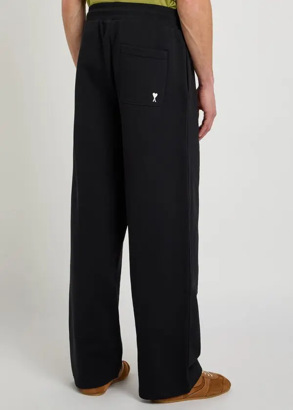 AMI Paris Logo-embroidered Cotton Sweatpants
