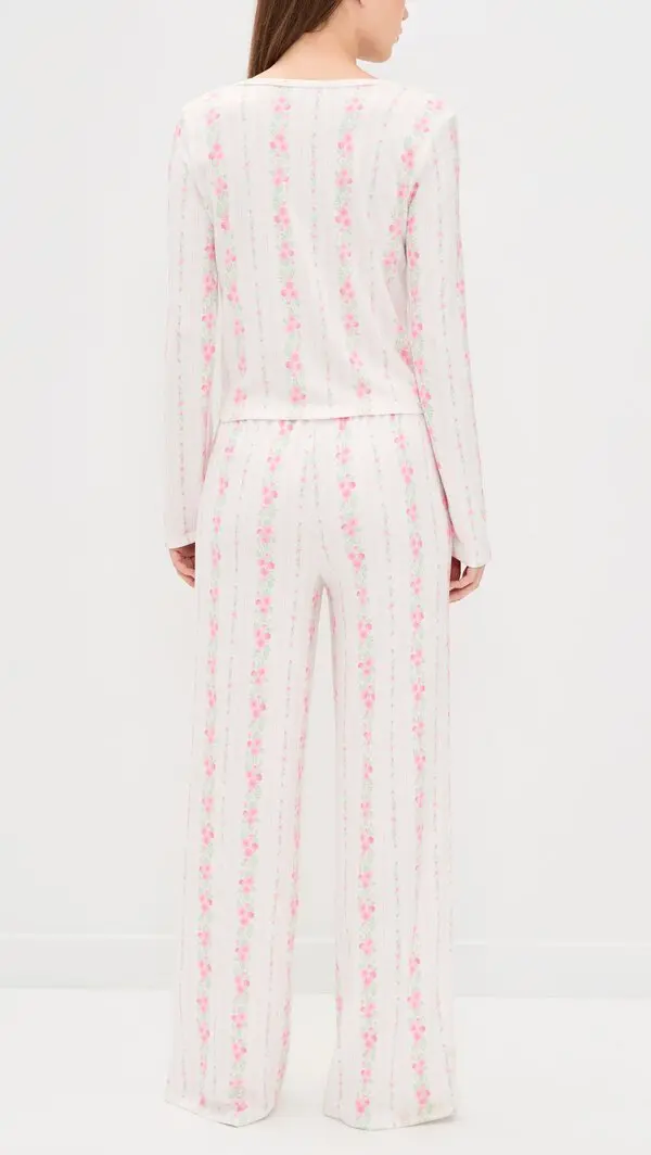PJ Salvage Roses Are Pink Pajama Set