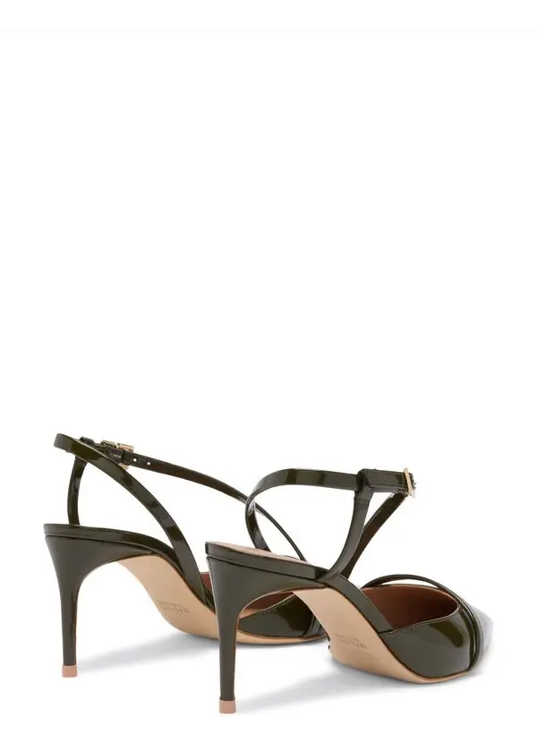 MALONE SOULIERS Valeria 70 Patent Slingback Pumps