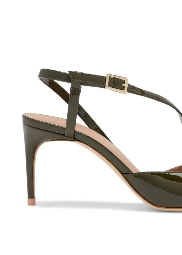 MALONE SOULIERS Valeria 70 Patent Slingback Pumps