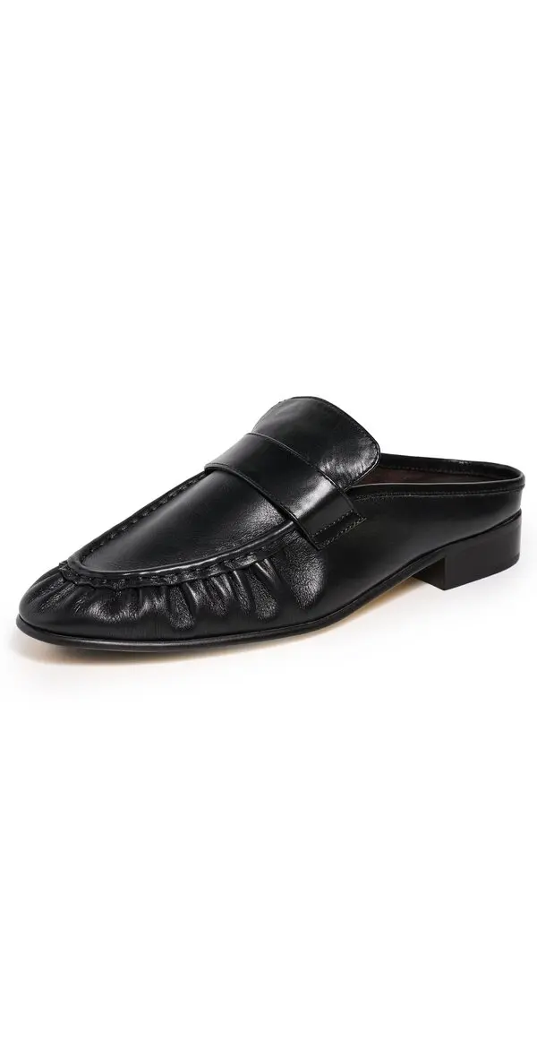 TONY BIANCO Glacier Loafer Mules - Black Venice