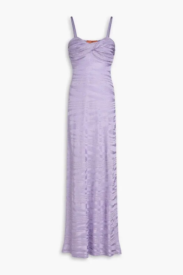 Missoni Metallic Crochet-knit Maxi Dress - Lavender