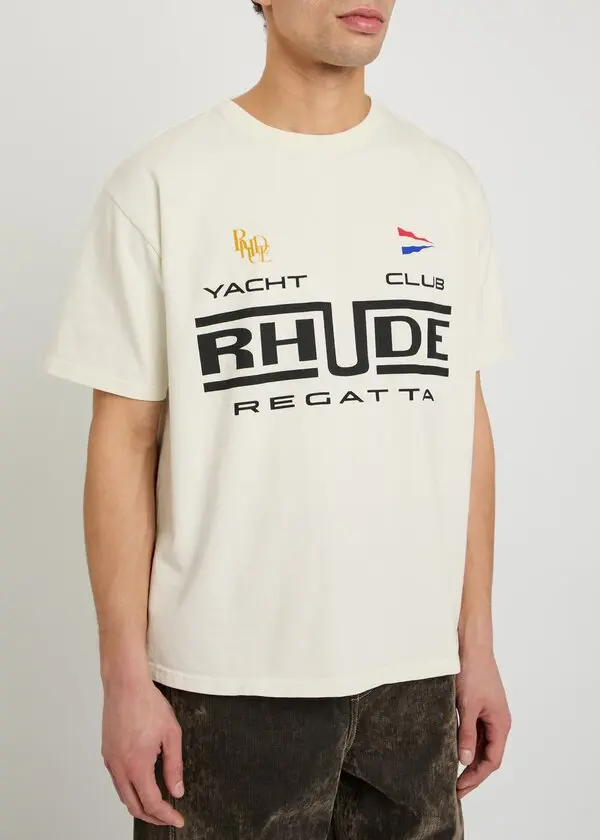 Rhude Regatta Printed Cotton T-shirt