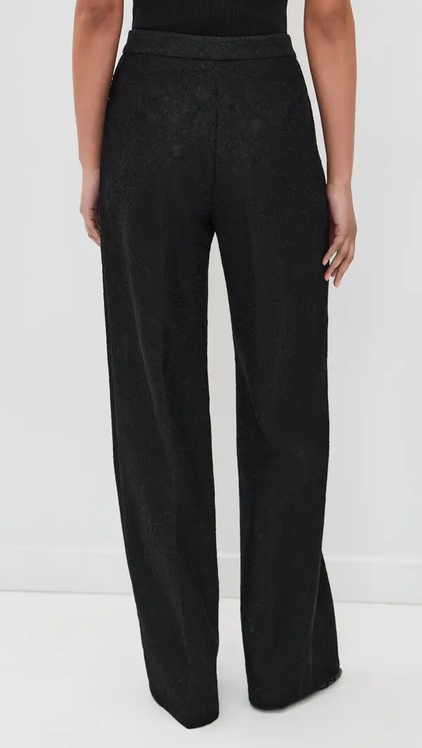 L'Agence Livvy Straight Leg Trousers - Black