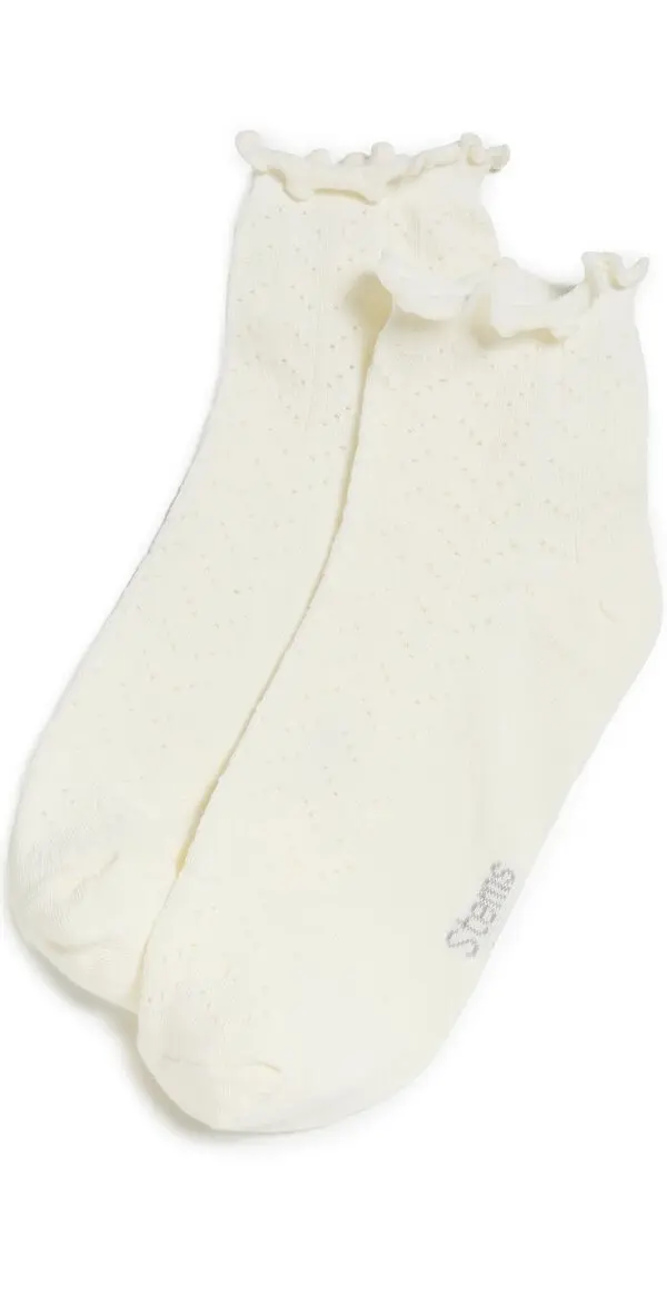 STEMS Pointelle Ankle Socks - Ivory
