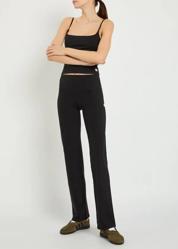 Vuori Allthefeels Stretch-jersey Straight-leg Leggings - Black