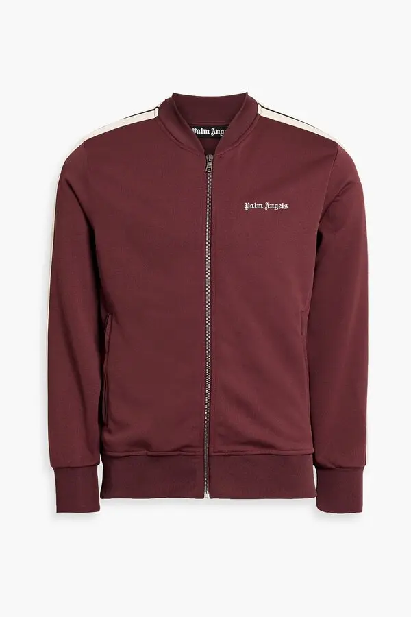 Palm Angels Striped Jersey Track Jacket - Burgundy