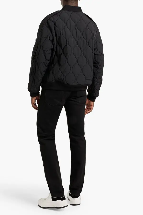 Palm Angels Quilted Shell Bomber Jacket