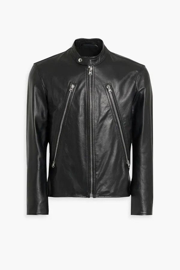 MAISON MARGIELA Leather Biker Jacket - Black