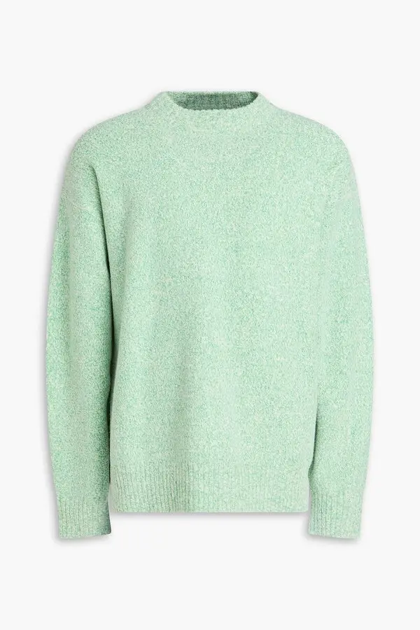 JIL SANDER Mélange Woolblend Sweater - Green