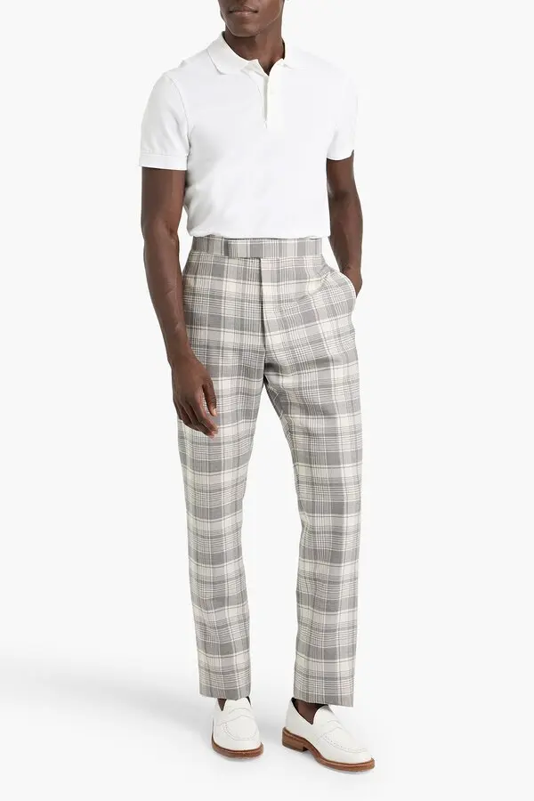 Thom Browne Checked Wool-tweed Pants