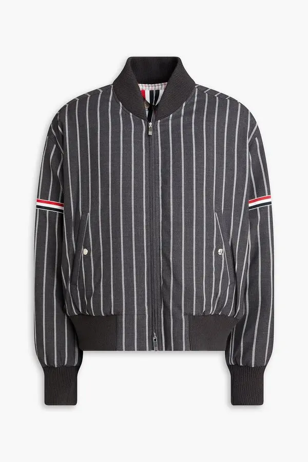 Thom Browne Striped Wool Down Bomber Jacket