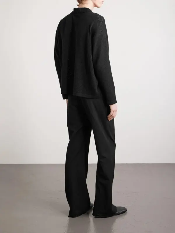 BODE Anisette Pointelle-knit Cotton Polo Shirt