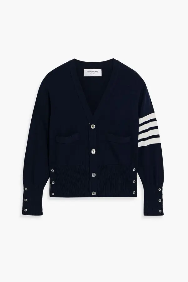 Thom Browne Striped Cashmere Cardigan - Navy