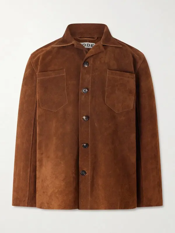 BODE Suede Overshirt - Brown