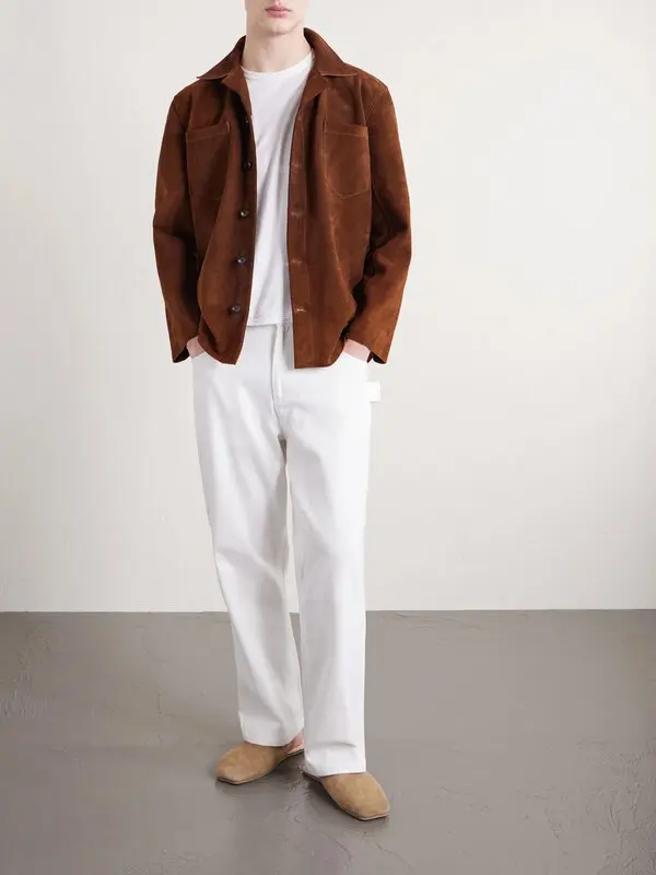 BODE Suede Overshirt - Brown