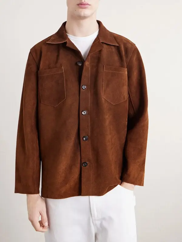 BODE Suede Overshirt - Brown