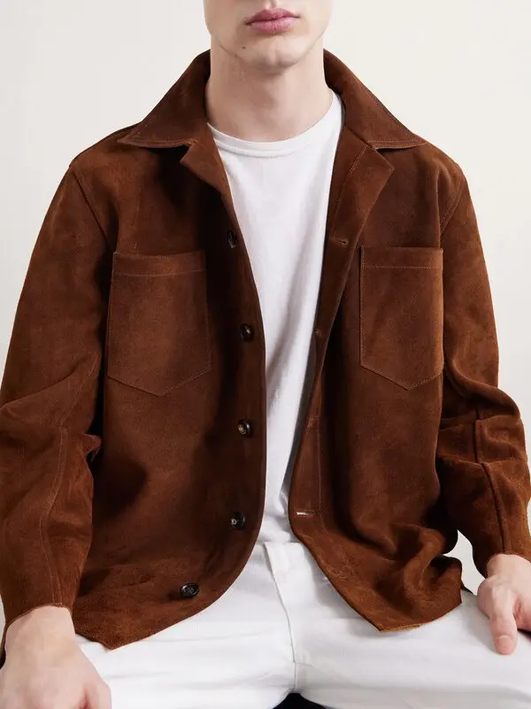 BODE Suede Overshirt - Brown