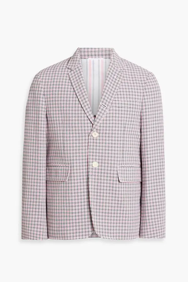 Thom Browne Checked Cottonblend Blazer - Red
