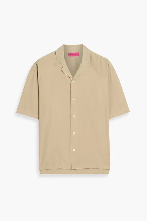 THE ELDER STATESMAN Cotton And Silkblend Jacquard Shirt - Neutral