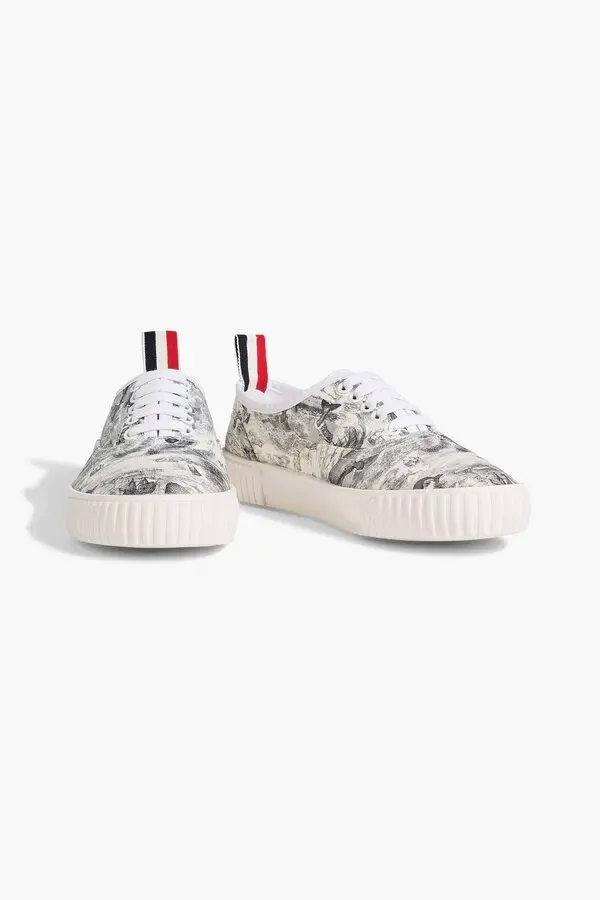 Thom Browne Printed Canvas Sneakers