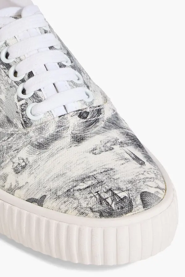 Thom Browne Printed Canvas Sneakers