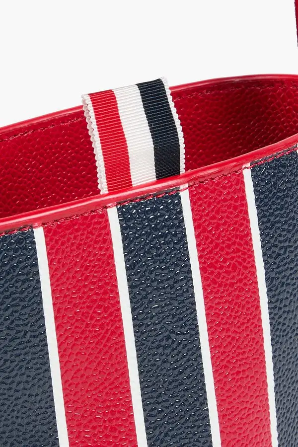Thom Browne Striped Pebbled-leather Crossbody Bag