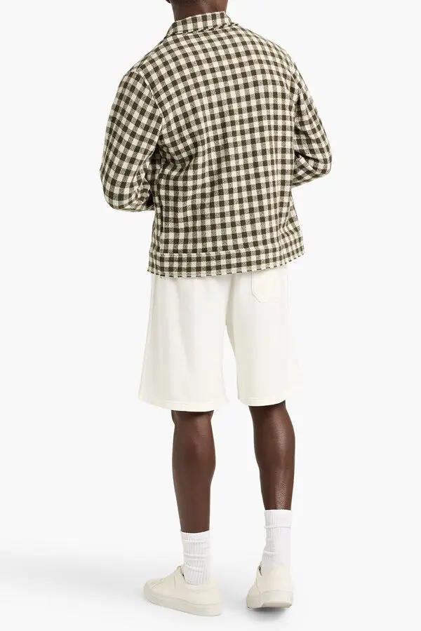 THE ELDER STATESMAN Gingham Cashmere Jacket