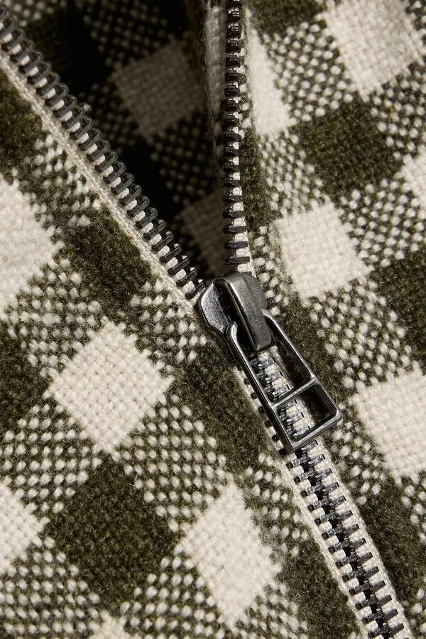 THE ELDER STATESMAN Gingham Cashmere Jacket