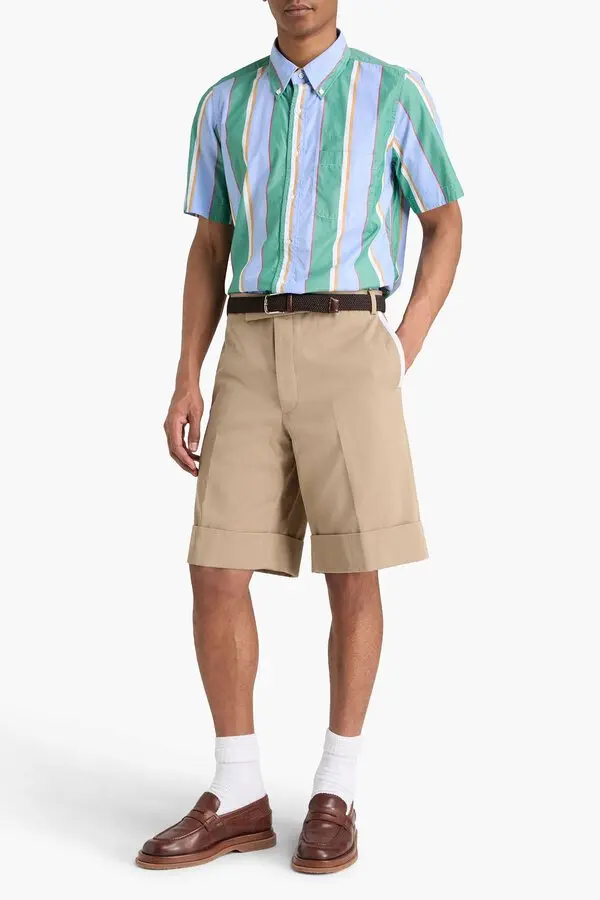 Thom Browne Cotton-twill Shorts - Beige