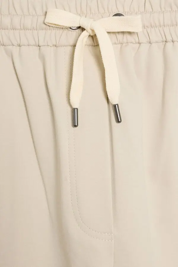 Brunello Cucinelli Cotton-blend Jersey Track Pants - Ecru